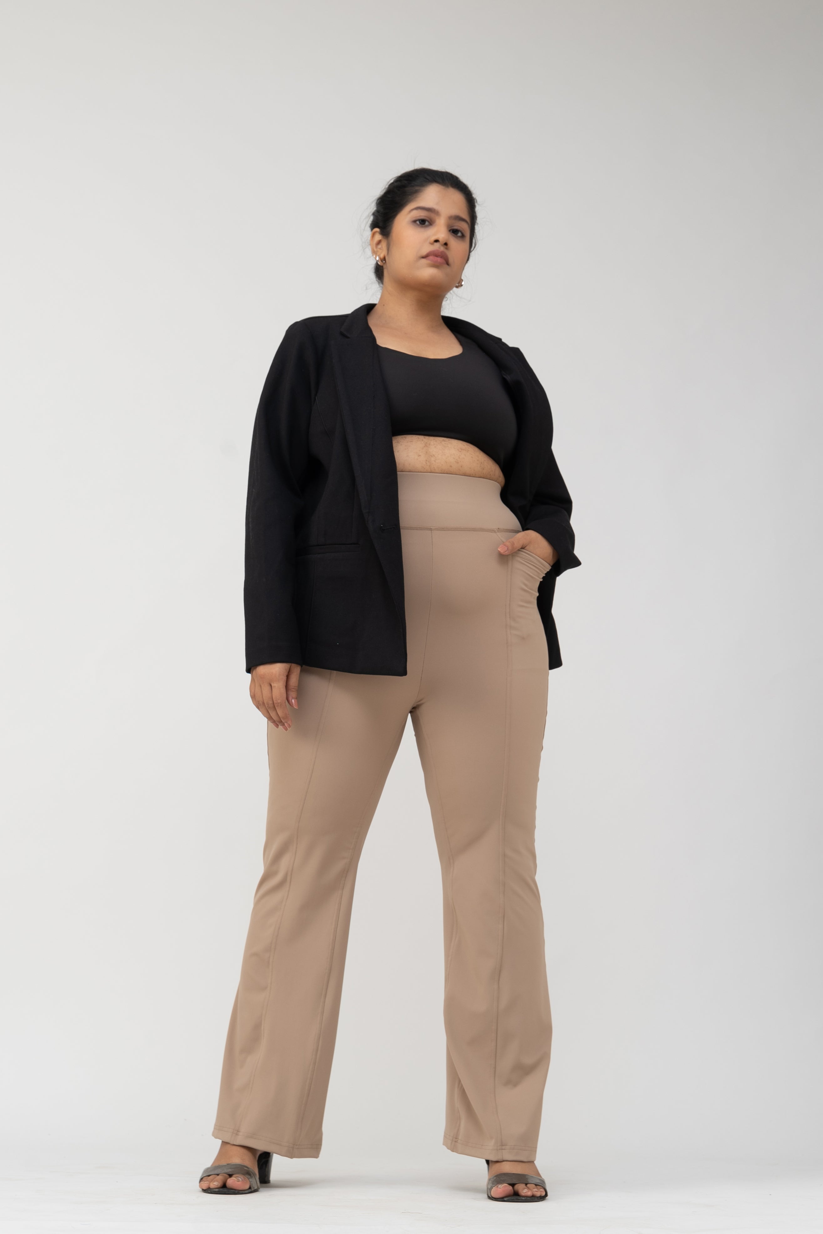 Boss Move Flare Pants: Beige – Spirit Animal